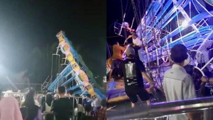 Komidi Putar Roboh, 1 Orang Luka Berat, Polisi Temukan Baut Tiang ...