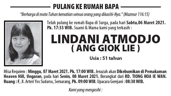 Kabar Duka, Lindani Atmodjo (Ang Giok Lie) Meninggal di Semarang ...