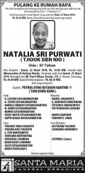 Berita Duka, Natalia Sri Purwati (Tjiook Sien Nio) Meninggal Dunia ...
