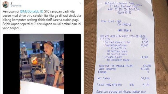 VIRAL: Oknum Pegawai McDonalds Coba Tipu Pembeli, Ini Tanggapan dan ...