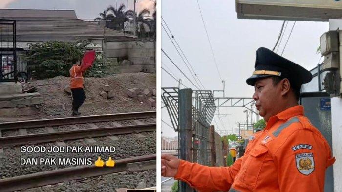 Sosok Pak Ahmad Selamatkan Para Pemotor Terjebak di Perlintasan ...