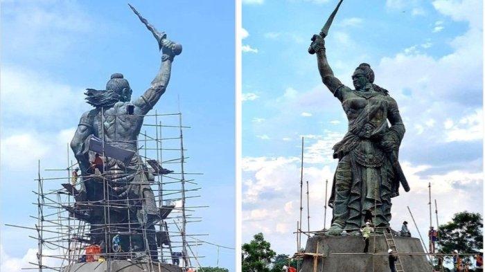 Potret Patung Gajah Mada Setinggi 17 Meter di Akpol Semarang Karya ...