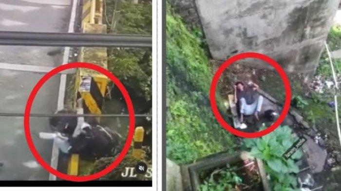 Detik-detik Pemotor Nmax Jatuh dari Jembatan Suhat Malang Setinggi 12 ...