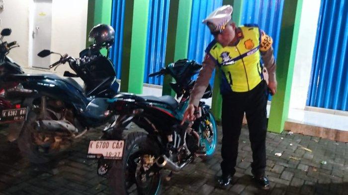 Puluhan Motor Berknalpot Brong Disita Polresta Pati saat Operasi Keselamatan Lalu Lintas Candi ...