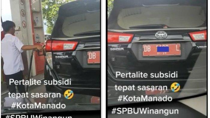 Viral Mobil Plat Merah di Manado Isi BBM Pertalite - Tribunjateng.com
