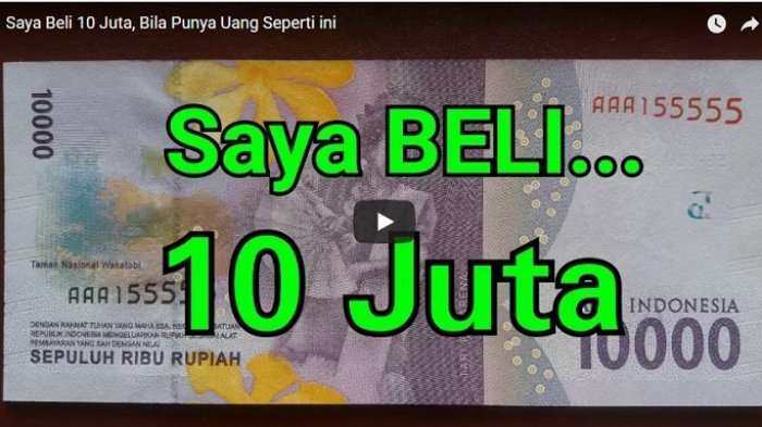 Heboh! Pria Ini Berani Beli Uang Baru Rp 10 Juta Per lembar, Tapi Ada ...