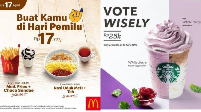Yuk Intip Daftar Promo Hari Pemilu 17 April 2019, Dari McD hingga ...