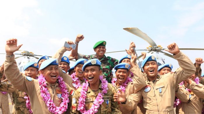 VIDEO Penyambutan Kontingen Garuda Pasukan Perdamaian PBB Tiba di ...