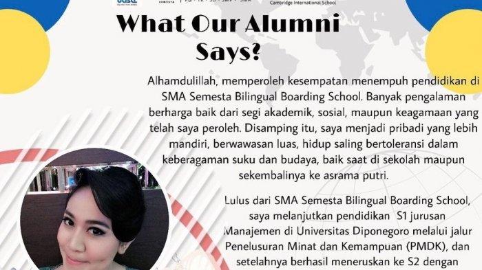 SMA Semesta Bilingual Boarding School Semarang - Tribunjateng.com