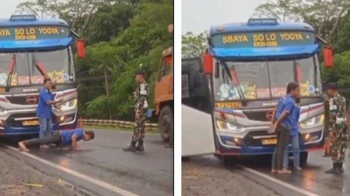 Viral Sopir dan Kenek Bus Surabaya-Jogja Dihukum Push Up di Jalan oleh ...
