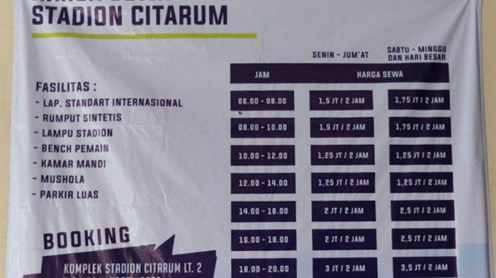 Tarif Sewa Stadion Citarum Akhir Pekan Melonjak Jadi Segini - Tribunjateng.com