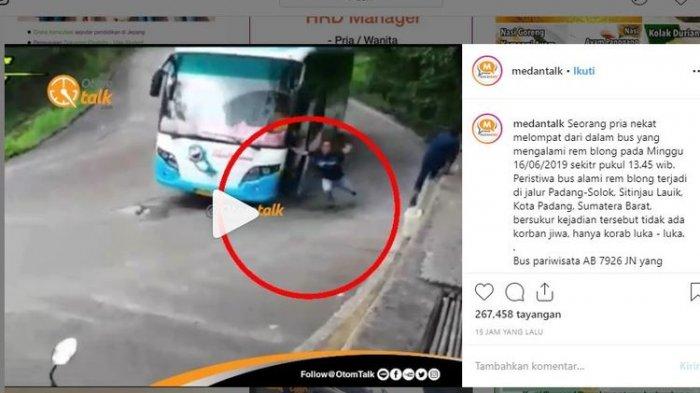 Viral Video Sopir Bus Tabrak Truk Tangki Pertamina di Tanjakan, Kernet ...