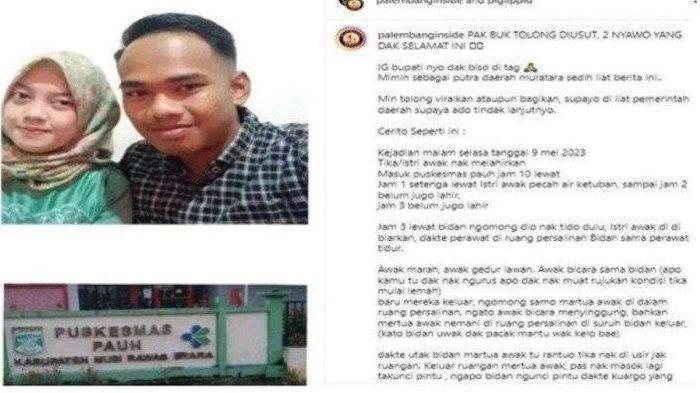 Nasib Akhir Kasus Istri dan bayi Meninggal di Puskesmas, Suami tak ...