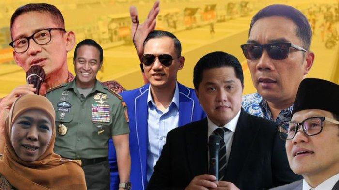 Bursa Cawaspres, Ini Elektabiilitas Erick Thohir, Mahfud MD, Ridwan Kamil, AHY, Hingga Gibran ...