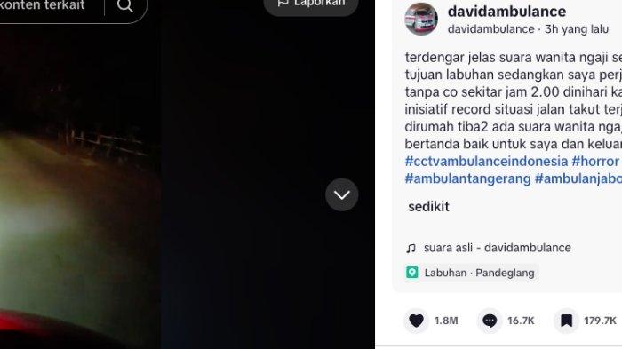 Videokan Perjalanan Pulang Antar Jenazah Sendirian, Sopir Ambulans Kaget di Video Ada Wanita ...
