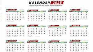 Link Download PDF Kalender 2025, Lengkap Libur Nasional, Cuti Bersama dan Hari Pasaran Jawa ...