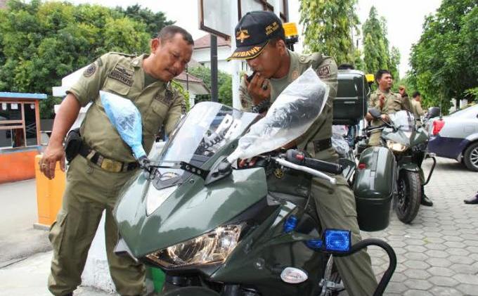Keren, Satpol PP Kota Tegal Kini Dilengkapi Sepeda Motor Gede ...