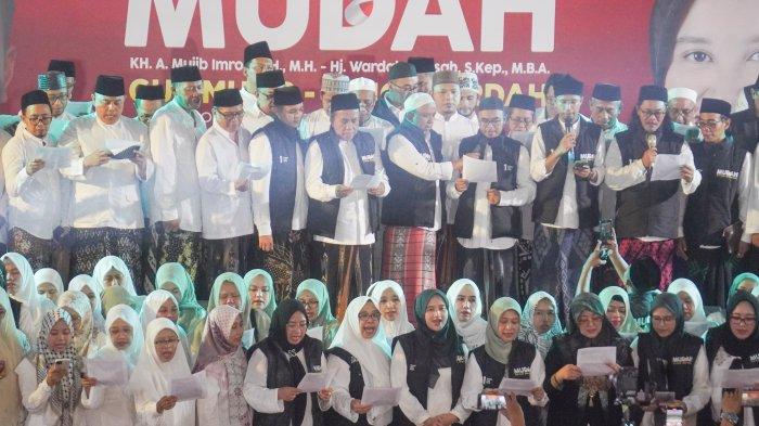 Ratusan Gus dan Ning di Pasuruan Deklarasi Dukungan Pasangan MUDAH - tribunjatim-timur.com