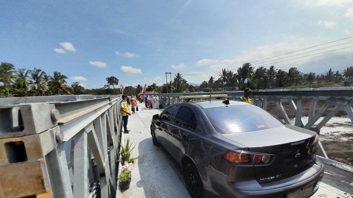 Telan Anggaran Rp 11 Miliar Jembatan Kloposawit Lumajang Selesai Diperbaiki - tribunjatim-timur.com