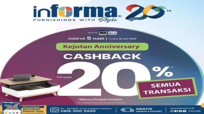 Rayakan Anniversary ke 20 Tahun Informa Sawojajar Beri Diskon Khusus! - tribunjatim-timur.com