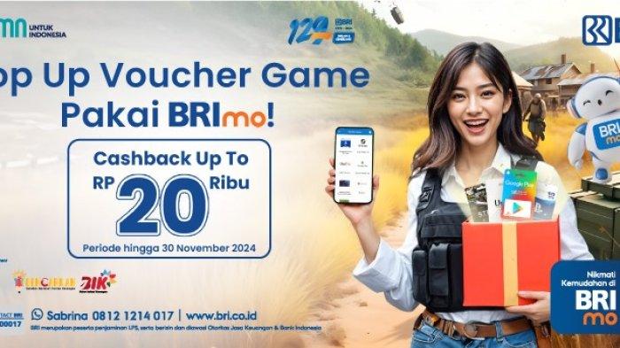 Promo Terbatas! Top Up Voucher Game di BRImo, Dapatkan Cashback Real-Time - Tribunjatim.com