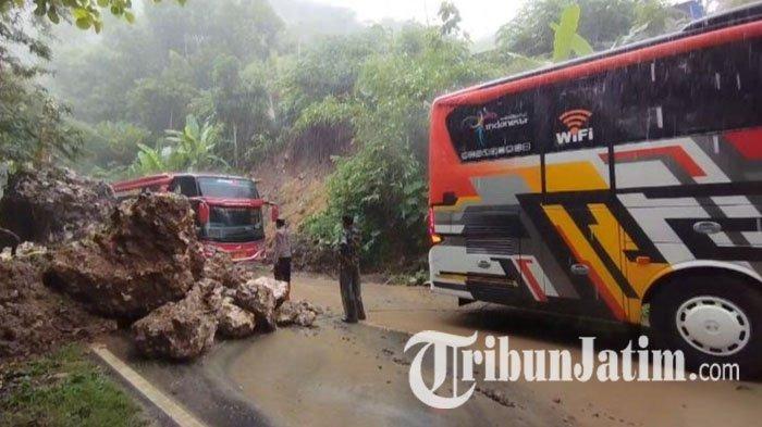 Longsoran Batu yang Tutup Jalan Nasional di Pacitan Sudah Dievakuasi ...