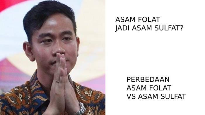 Mengenal Beda Asam Folat Dengan Asam Sulfat Cawapres Gibran Salah