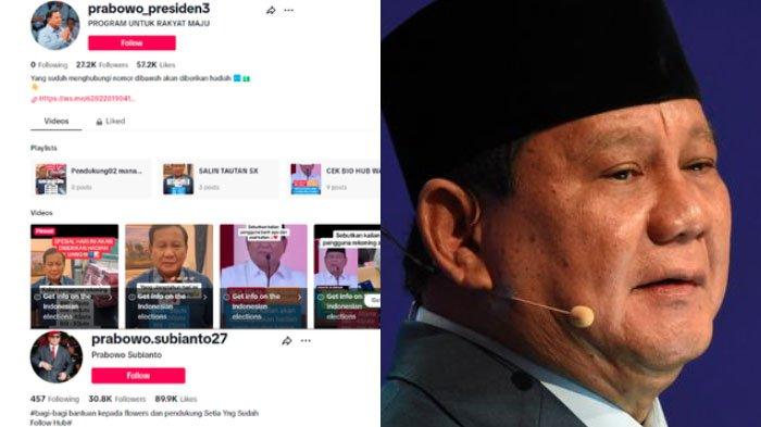 HOAKS Akun TikTok 'Prabowo Subianto' Janji Transfer Rp 40 Juta untuk ...