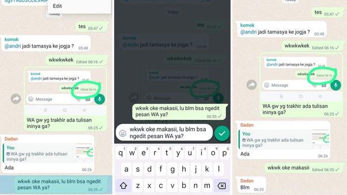 Telanjur Kirim Pesan WhatsApp? Tak Perlu Dihapus, Kini Pengguna Bisa ... Telanjur Kirim Pesan WhatsApp? Tak Perlu Dihapus, Kini Pengguna Bisa ...
