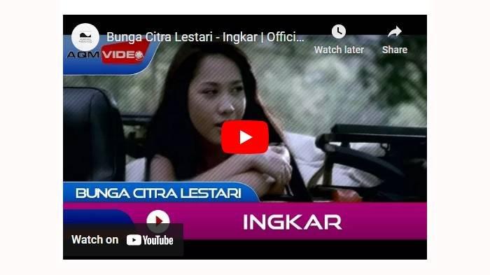 Lirik Lagu Ingkar yang Dinyanyikan oleh Bunga Citra Lestari BCL: Semestinya Aku Mencinta ...