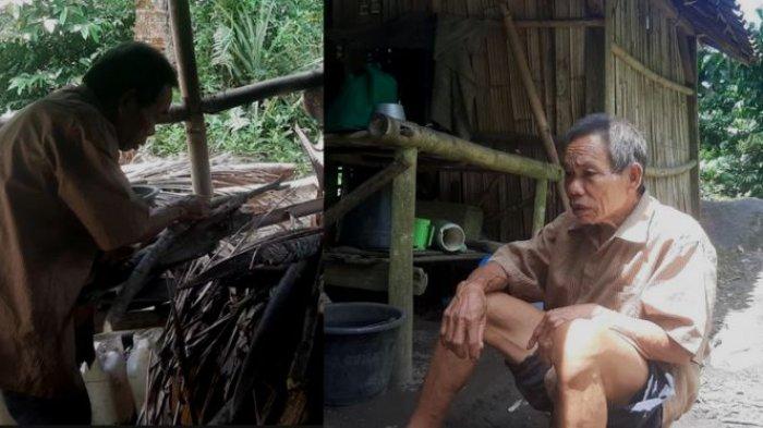 6 Tahun Huni Pondok yang Tak layak, Ayah dan Anak Tinggal bareng Kandang Sapi, Tak Ada Kamar ...