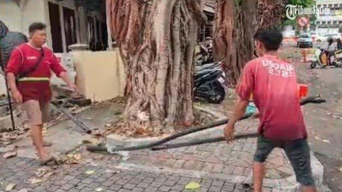 Penyebab Surabaya Pusat Banjir Terungkap, Ditemukan Tumpukan Kabel ...