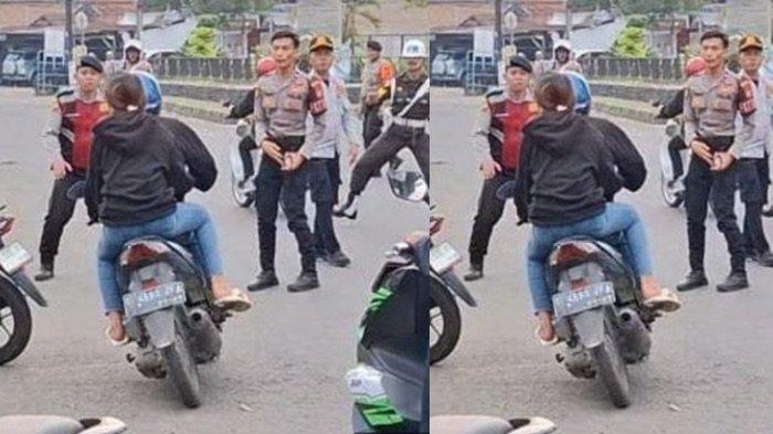 Bergaya Bonceng Pacar Pakai Motor Knalpot Brong, Pemuda Tinggal Pacar saat Razia, Polisi: Kami ...