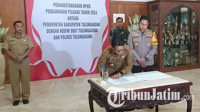 NPHD Ditandatangani, Pemkab Tulungagung Hibahkan Dana Rp 5 Miliar untuk Pengamanan Pilkada 2024 ...