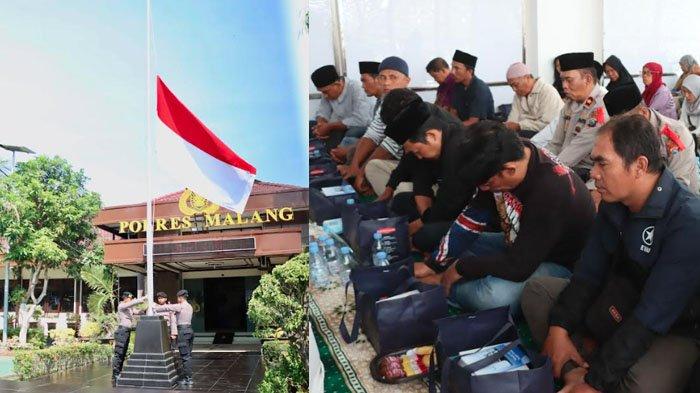 2 Tahun Tragedi Kanjuruhan, Polres Malang Kibarkan Bendera Setengah ... 2 Tahun Tragedi Kanjuruhan, Polres Malang Kibarkan Bendera Setengah ...