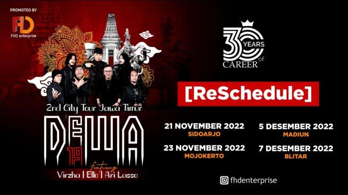 Konser Tour Dewa 19 Di Jawa Timur Ditunda, Lihat Jadwal Terbaru di Sini ...