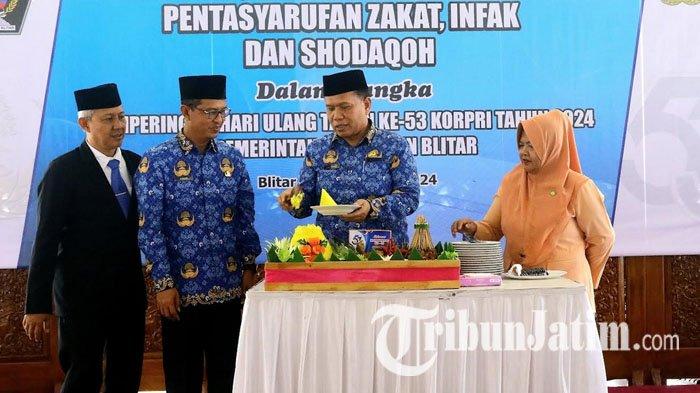 Pemkab Blitar Gelar Upacara Bendera dan Tasyakuran Peringatan HUT Korpri ke-53 - Tribunjatim.com