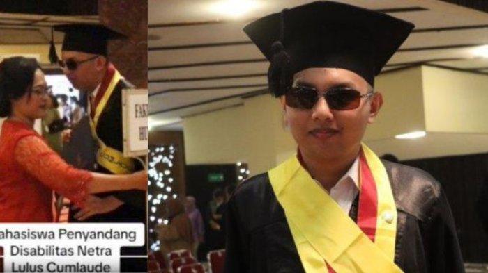 Lulus Cumlaude UGM, Farrel Mahasiswa Tunanetra Viral, Ibu Nangis Bangga: Sejak Kecil Tak ...