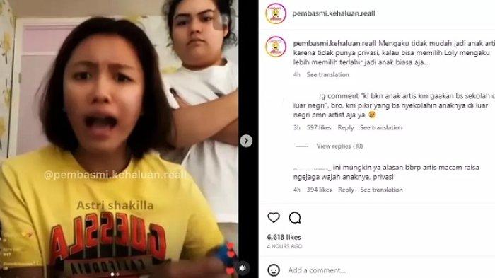 Lolly Sambat Jadi Anak Artis, Anak Nikita Mirzani Ngegas Akui Capek: Hidup Nggak Ada Privasinya ...