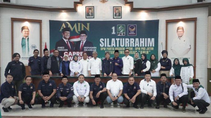 Silaturrahmi DPW PKB Jatim ke Nasdem, Bahas Pemenangan Pasangan AMIN - Tribunjatim.com