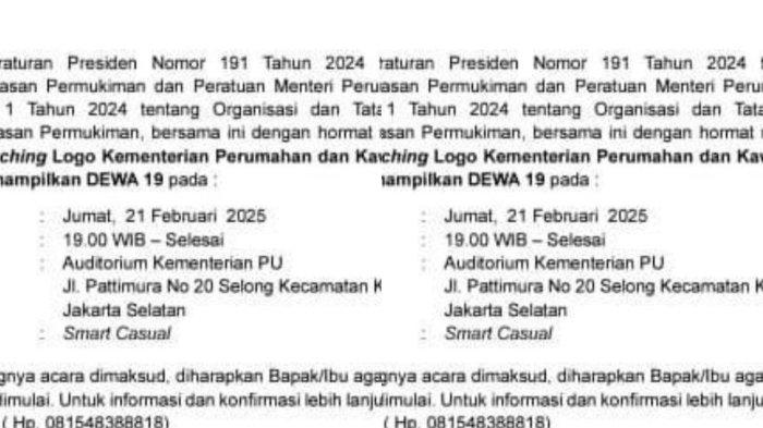 Undang Dewa 19 untuk Launching Logo, Kementerian PKP Sebut Ahmad Dhani ...