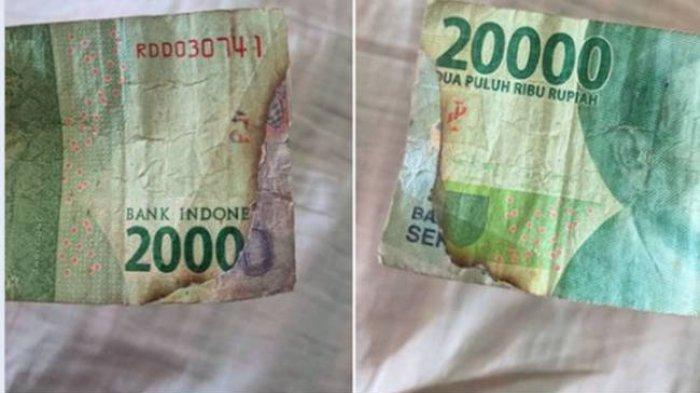 Viral Uang Robek Rp 20.000 Disambung dengan Sobekan Duit Rp 1.000 ...