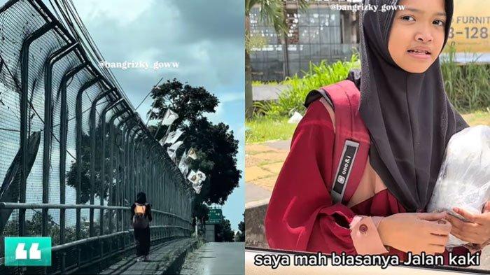 Anak Yatim Piatu Tiap Hari Jalan Kaki ke Sekolah Tempuh Jarak Jauh, Semringah Dibelikan Sepeda ...