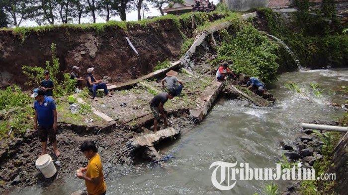 Bangunan Talud Sungai di Kota Blitar Longsor Sepanjang 20 Meter, Ancam ...