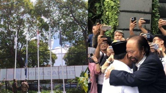 Kondisi Timnas Anies-Muhaimin, Bendera NasDem Mendadak Diturunkan, Surya Paloh Cipika-cipiki ...