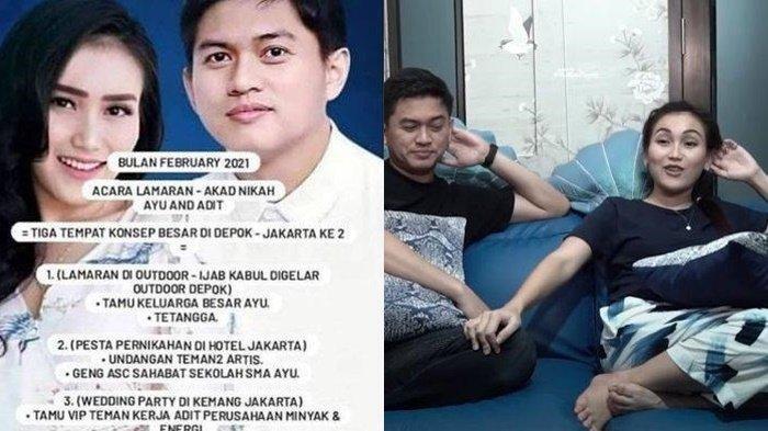 Ternyata Adit Jayusman yang Lebih Dulu Batalkan Nikah, Lihat Isi Teks ke WO, Ayu Ting Ting ...