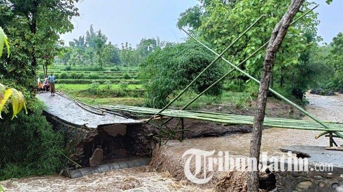 Jembatan Penghubung 2 Desa di Probolinggo Putus, BPBD Berencana Bangun Jembatan Semipermanen ...