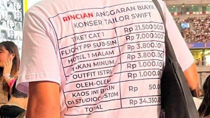 Rp34 Juta Ludes Demi Istri Nonton Konser Taylor Swift, Suami Pakai Kaus ...