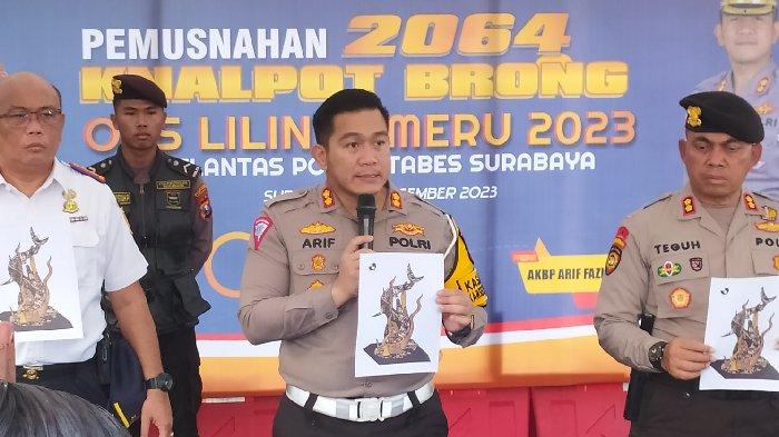 Ribuan Knalpot Brong Sitaan Polisi Surabaya Bakal Disulap Jadi Monumen ...