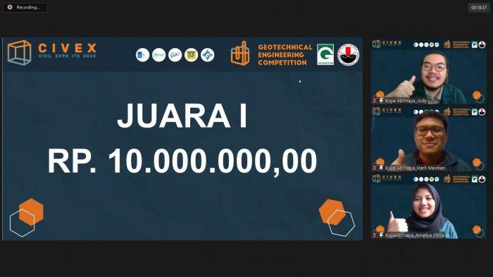 Mahasiswa ITB Jadi Juara I Lomba Geoteknik Mahasiswa Tingkat Nasional di Surabaya - Tribunjatim.com